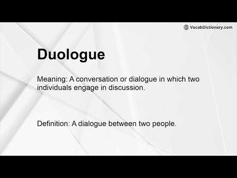 Duologue Meaning