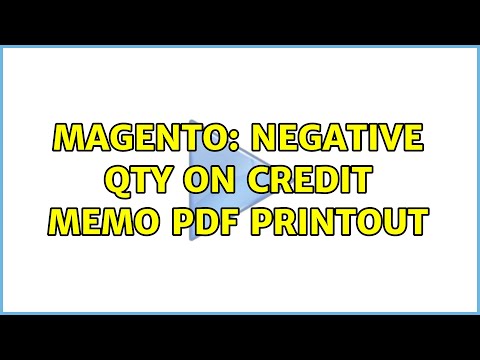 Magento: Negative qty on credit memo PDF printout