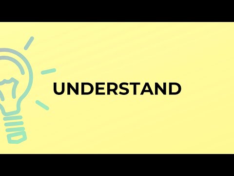 What is the meaning of the word UNDERSTAND?
