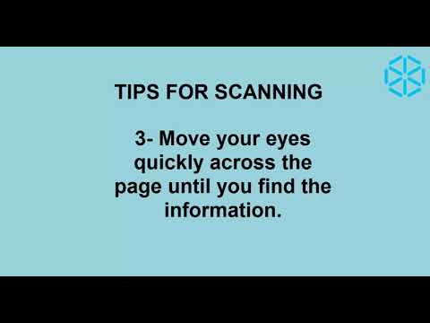 READING STRATEGY - scanning