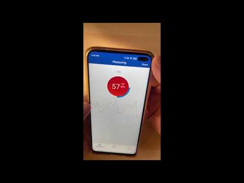 AFibCheck android app operation ( Don't cover the phone's light with your finger )
