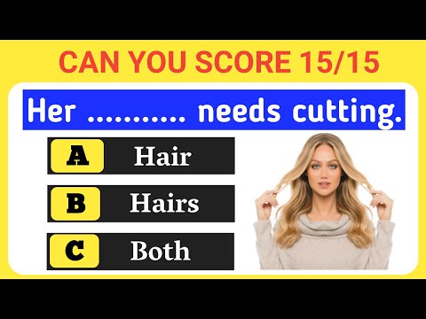 Noun And The Number Quiz. English Grammar Quiz. CAN YOU SCORE 15/15.