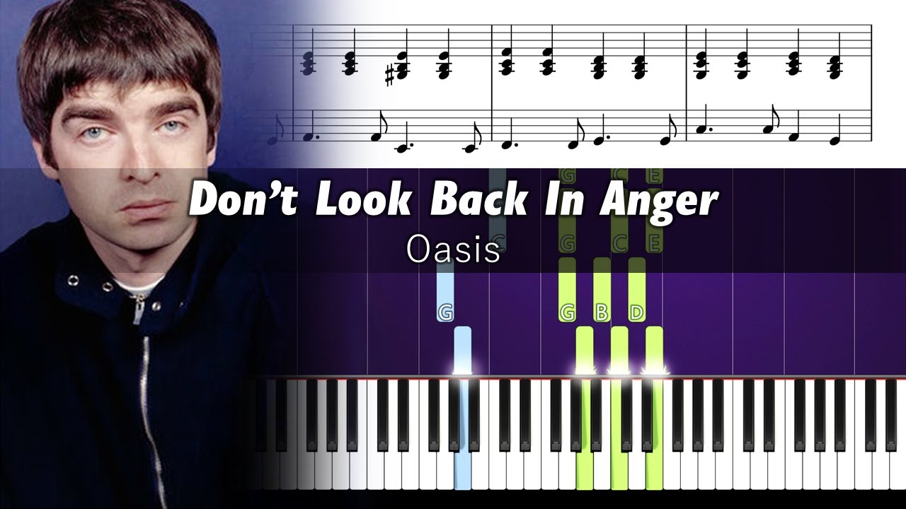 Oasis - Don't Look Back In Anger - Accurate Piano Tutorial with Sheet Music