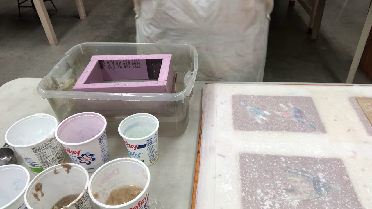 Using a Deckle Box to Make Hand Made Paper with Inclusions