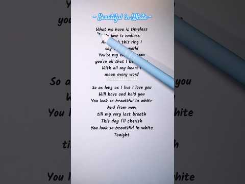 Speak Wedding Vows in English – Beautiful In White by Shane Filan 💖