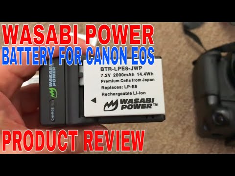 ✅ How To use Wasabi Power LP-E8 Battery for Canon EOS Camera Review 🔴