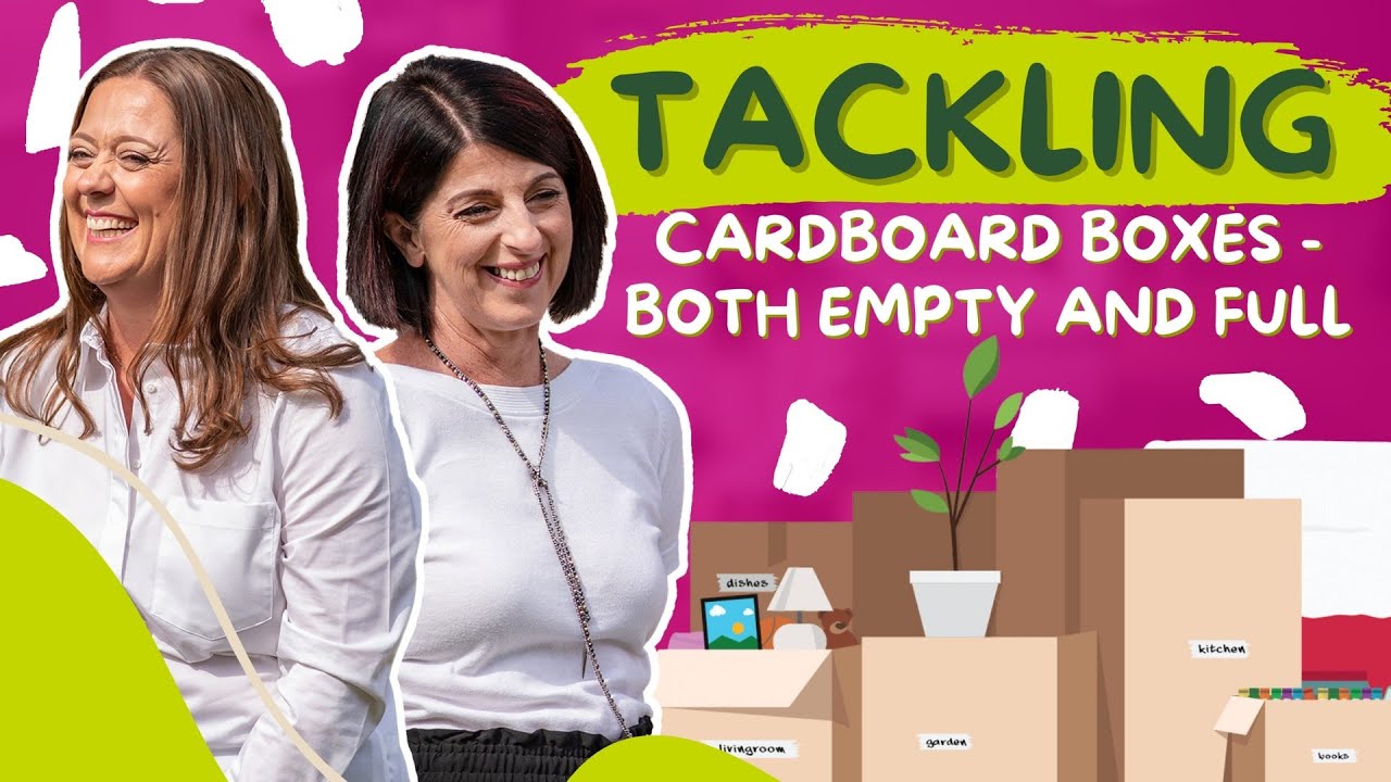 Tackling cardboard boxes - both empty and full | 340 #storagesolutions #storageboxes #declutter