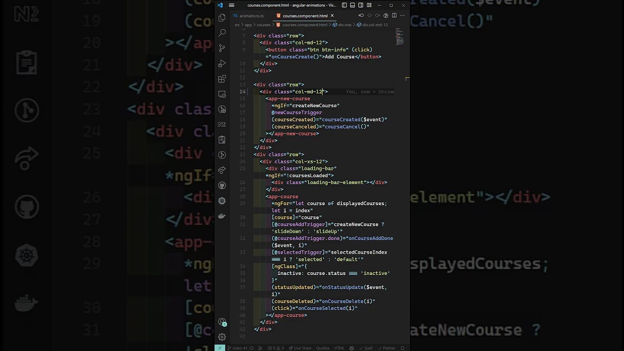 Prevent the animate element out of parent using overflow hidden #angular #leelawebdev - Angular16