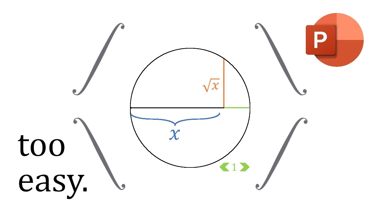 constructing the square root in powerpoint