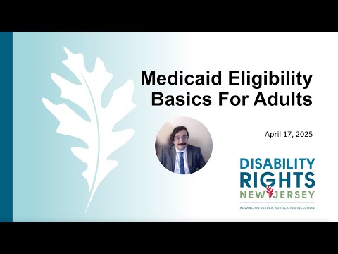 Disability Rights New Jersey Medicaid Eligibility Basics 2025 FINAL