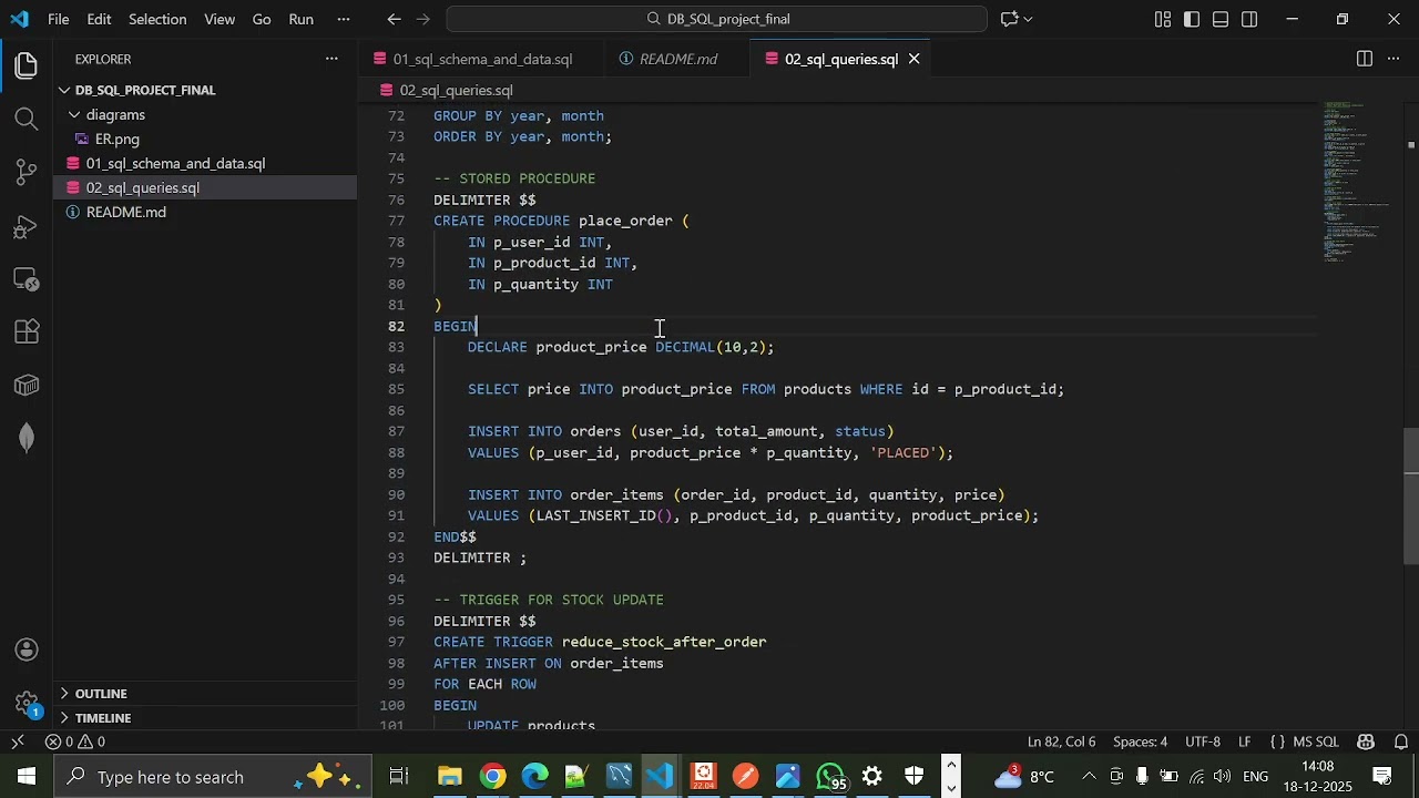M605 E-Commerce Database SQL Project Demonstration