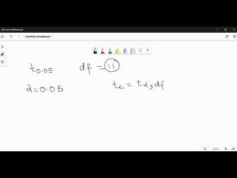 For a t curve with df = 11, use a t-distribution table to find the t-value t0.05. Click here to vie…