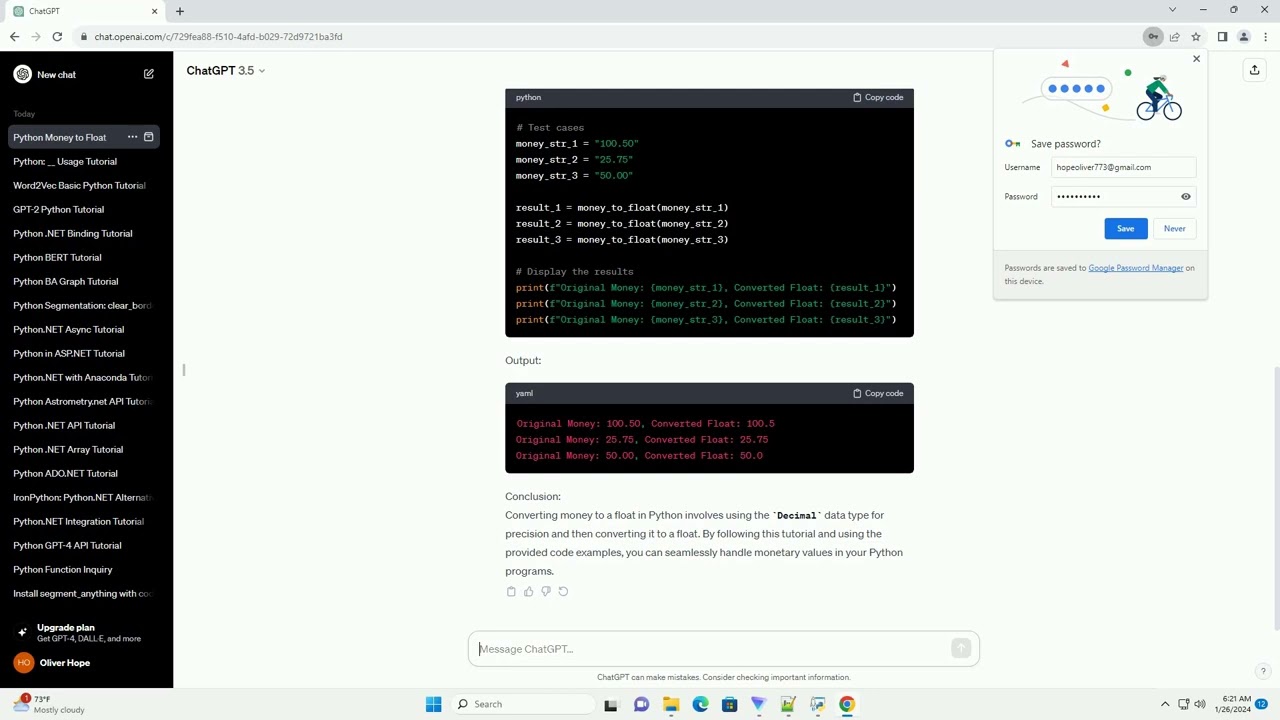 python convert money to float
