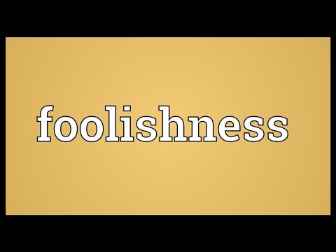 Foolishness Meaning