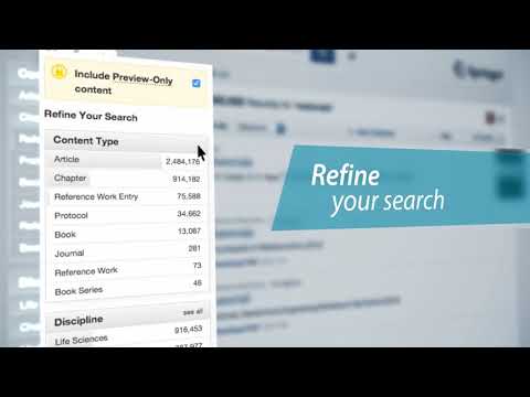 Searching & Browsing SpringerLink Tutorial