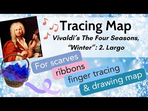 Calming Doodling and Tracing Activity - Vivaldi Winter Largo from The Four Seasons- Musical Song Map