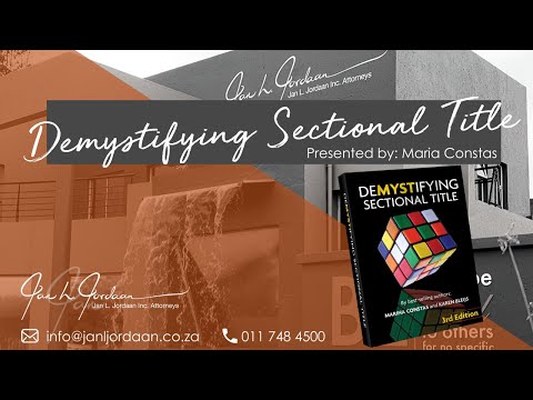 Marina Constas | Demystifying Sectional Titles
