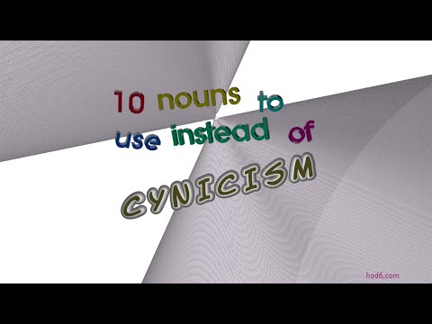 cynicism - 10 nouns which are synonyms to cynicism (sentence examples)