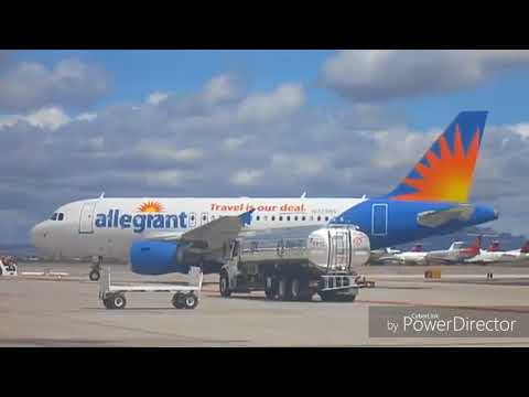 Allegiant Air | Airbus A319 Taxi/Landing | Phoenix-Mesa Gateway Arport | Mesa, AZ
