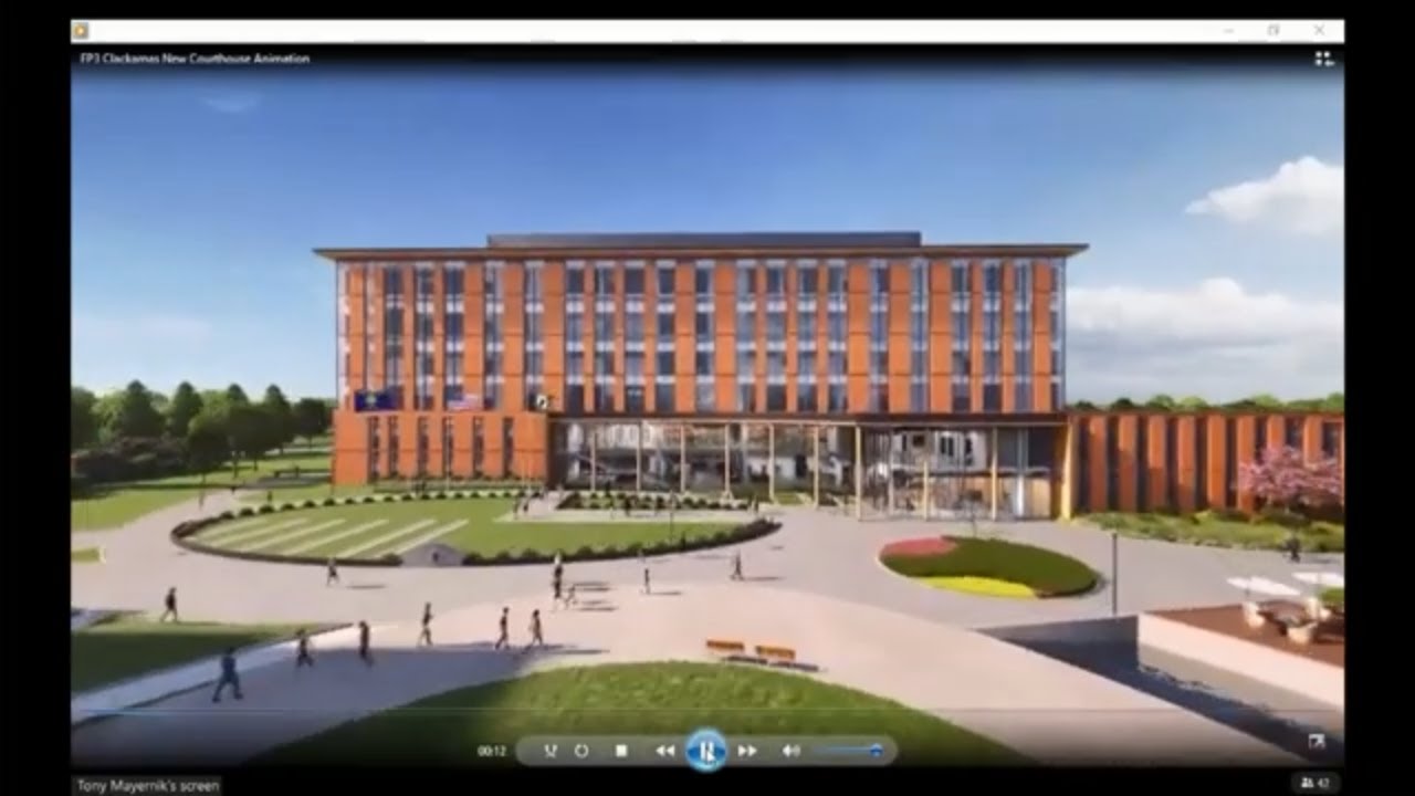New Clackamas County Courthouse Artist Rendering Video