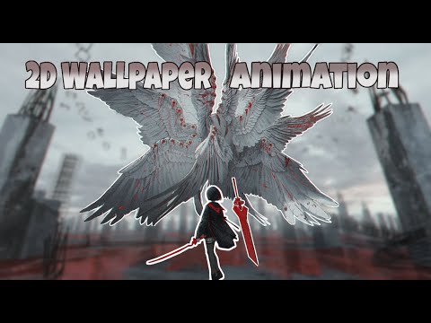 โฆHorrorโง Anime Girl with Angel - "Eyes of Judgement" (4k) Live-Wallpaper