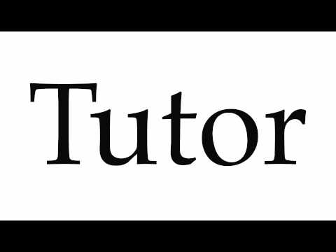 How to Pronounce Tutor