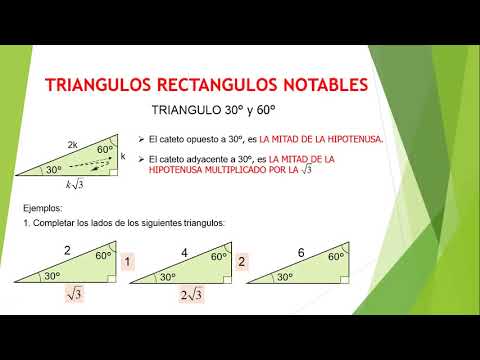 TRIANGULO RECTANGULO NOTABLE DE 30 y 60