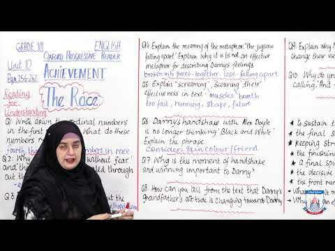 Class 7 - English - Unit 10 - Lecture 56 - The Race - Allied Schools