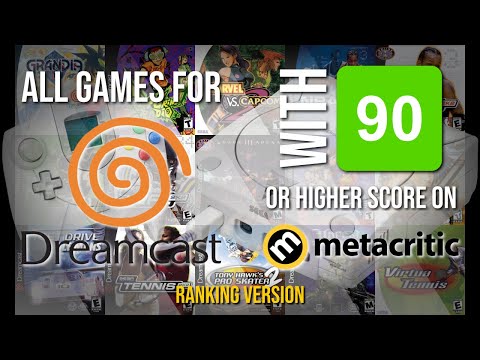 All Games For Sega Dreamcast With 90 or Higher Score on Metacritic - Ranking Version