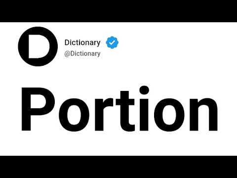 Portion Meaning In English