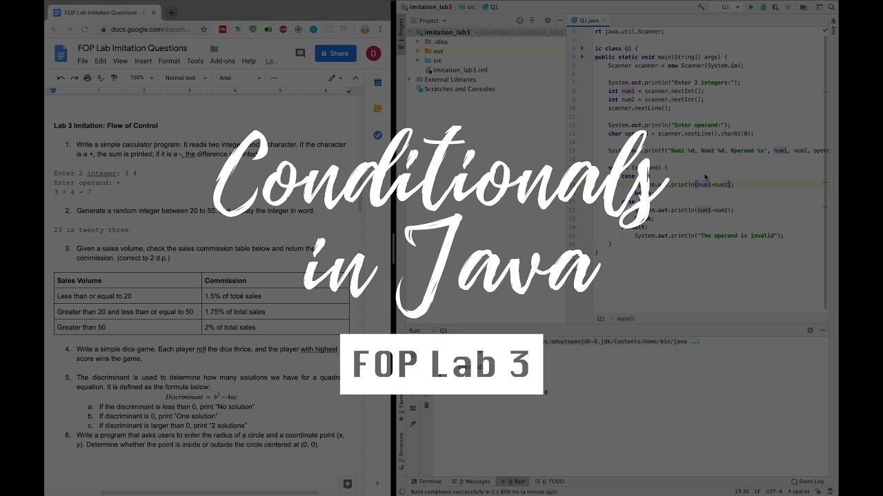 #WatchMeSolve Conditionals Exercises in Java | Fundamentals of Programming (FOP) | Lab 3