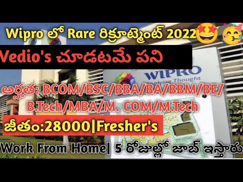Latest jobs in Wipro recruitment 2022/content review role/Any Degree/#job #wipro #workfromhome