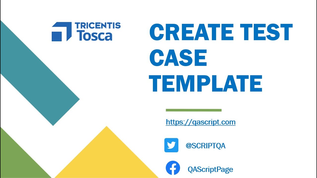 Tosca Tutorial | Lesson 55 - How to create a Test Case Template | Dynamic Test Case Generation|