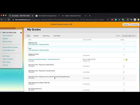 How to Check Your Grade in Blackboard