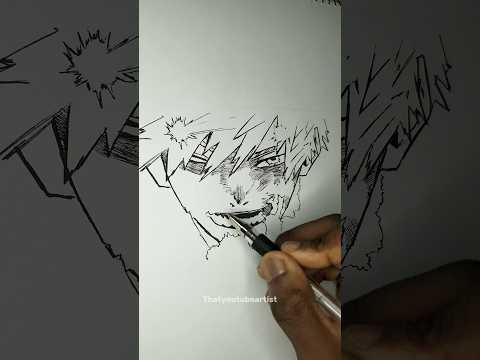 Drawing Bakugo from My Hero Academia #bokunoheroacademia #bakugou #animeart #bokunohero