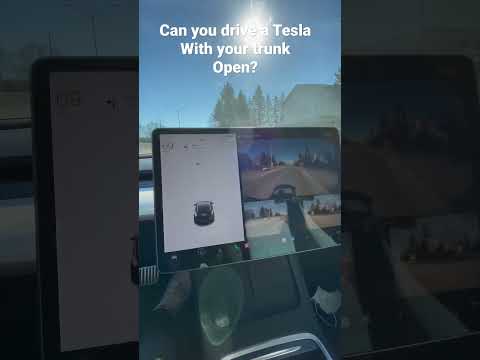 Can you drive a Tesla with the trunk open?
