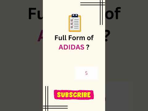 Full form of ADIDAS ll ADIDAS ka full form ll Adolf Adi Dassler