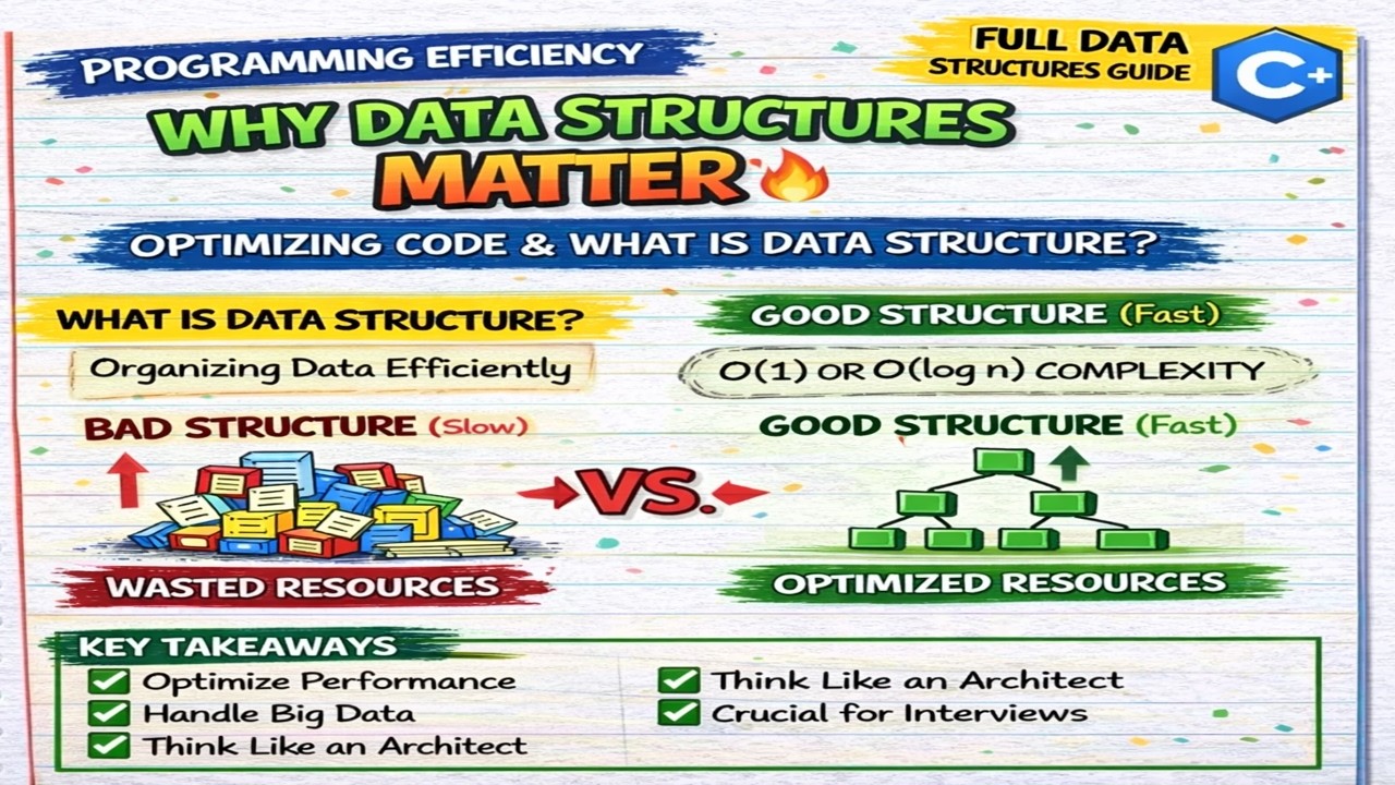 What is Data Structures | Why Data Structures| Optimize Your Code for Speed & Memory