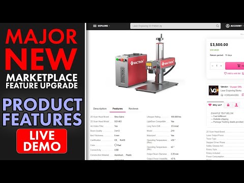 NEW Marketplace Update for Laser Engraving VENDORS | Product Features