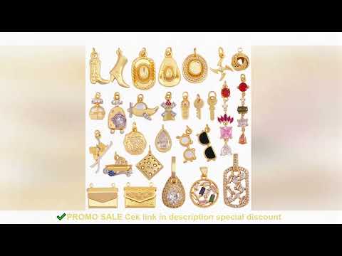 Cowboy Hat Boots Key Glasses Aircraft Windmill Slipper Sports Charm Pendant,Zirconia 18K Gold Neckla
