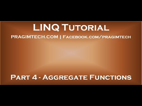 Learn Part 4 LINQ Aggregate Functions - Mind Luster