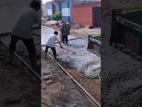 Rural pavement repair cement road site