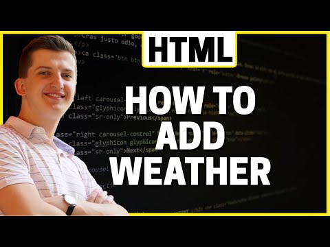 How To Add Weather To HTML Website