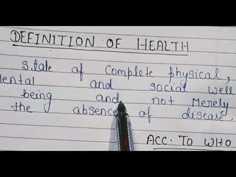 definition of health according to world health organization (who)