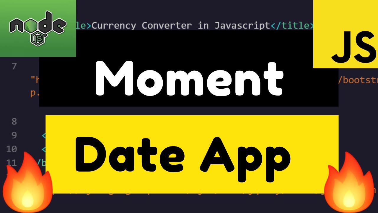 Moment.js Date Time Subtractor App Full Example in Vanilla Javascript 2020