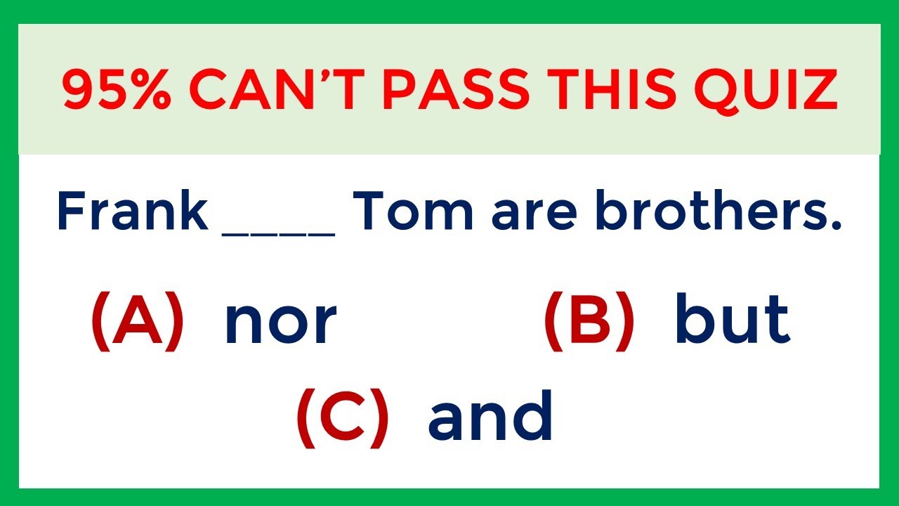 Can You Score 25/25? | Conjunction Quiz 📝 Improve Your English Today!
