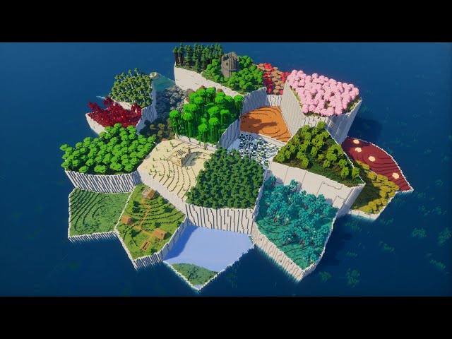Multi-Biome Island | Custom Survival Island | Free Download Minecraft Map