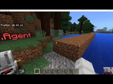 Minecraft and CodeBuidler: Moving the Agent and using the fill command in MakeCode