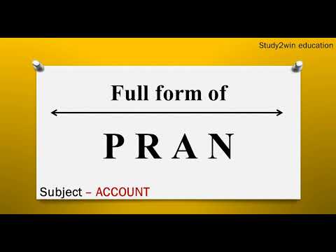 PRAN ka full form | Full form of in English | Subject - ACCOUNT