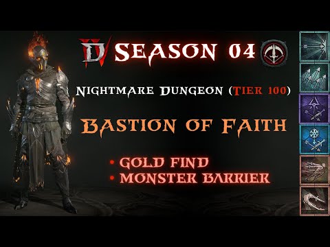 Diablo 4 - S04 - Rapid Fire Bastion of Faith NMD 100 (Monster Barrier)